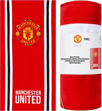 Manchester United F.C. Strandtuch Baumwolle Handtuch Duschtuch Badehandtuch Handt&uuml;cher Schnelltrocknend f&uuml;r Fussball Fans 137x69cm