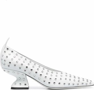 Ferragamo Femme, Chaussures, Bleu, Taille: 40 1/2 EU Escarpins &agrave; strass Talon F de 60 mm