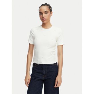 Only T-Shirt Femke 15369336 Creme Slim Fit