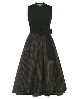 Gottseidank Hochschlie&szlig;endes Dirndl Mika aus Schurwolle und Leinen in