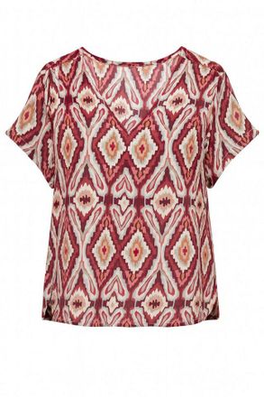Only Carmakoma V-Shirt CARBELLY MIKASI SS V-NECK TOP AOP