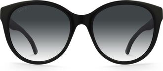 Gucci lunettes de soleil à monture ronde - Noir