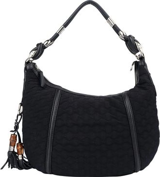 Gucci Crossbody Bags - Gucci GG Monogram Bamboo Hobo Bag - Gr. unisize - in Schwarz - für Damen