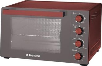 Tognana Iridea Elektroofen 45 L, Aluminium und Glas, rot