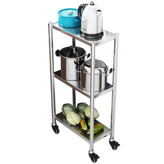 Generic Rollwagen auf R&auml;dern, hohes 3/4/5 FT-K&uuml;chenl&uuml;cken-Aufbewahrungsregal f&uuml;r Enge Orte, Kleiner, schlanker Rollwagen-Organizer mit R&auml;dern, Edelstahl (Farb