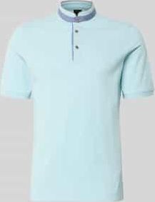 Bugatti Regular Fit Poloshirt mit Stehkragen und Logo-Stitching