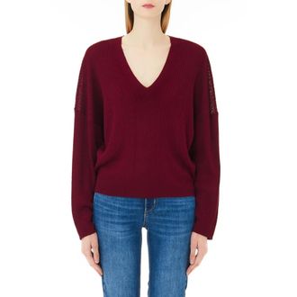 Liu Jo V-Ausschnitt Pullover - - Knitwear - Damen - Rot - S