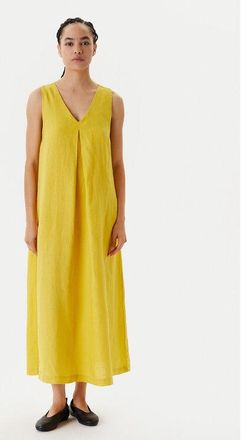 Benetton United Colors Of Benetton Sommerkleid 4AGHDV07C Gelb Relaxed Fit