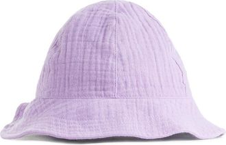 Arket Sonnenhut Aus Baumwoll-Musselin -Lila