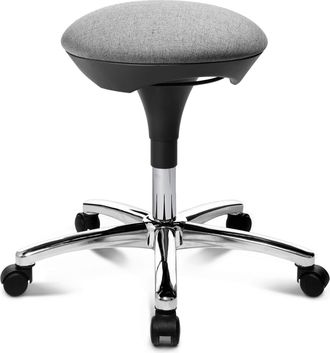 Topstar Hocker Hoc 20 grau hellgrau - Rollhocker Drehhocker mit Hartbodenrollen