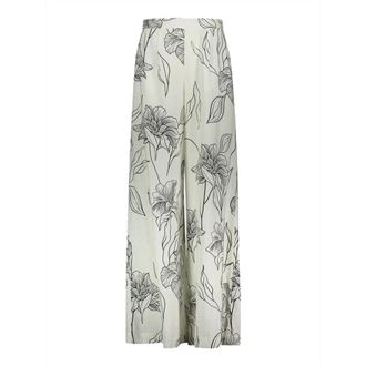 Gaud&igrave; Femme, Pantalons, Blanc, Taille: 36 FR Pantalon Palazzo