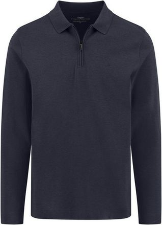 Fynch-Hatton Langarmshirt normale Passform, mit Zipper, mit Hemdkragen, h&uuml;ftbedeckende L&auml;nge