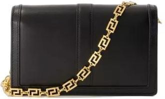 Versace Crossbody Bags - Greca Wallet On Chain - Leather - Black - Gr. unisize - in Schwarz - für Damen