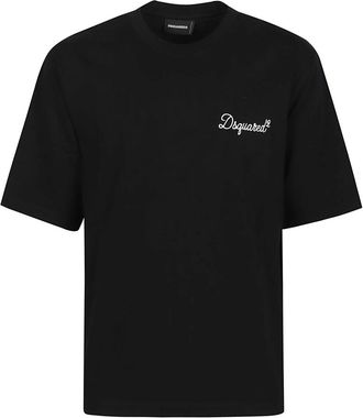 Dsquared2 Homme, Tops, Noir, Taille: XL T-shirt Coupe Ample Signature