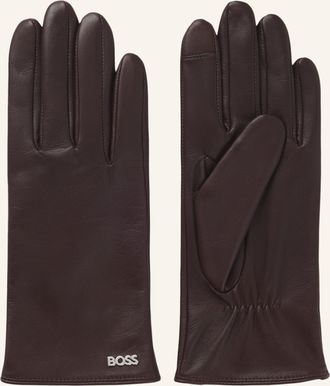 HUGO BOSS Lederhandschuhe Gueen-Me lila
