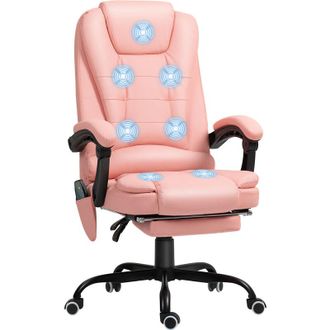 Vinsetto Vinsetto - B&uuml;rostuhl mit Massagefunktion, ergonomischer Chefsessel mit Liegefunktion, h&ouml;henverstellbar drehbar Schreibtischstuhl mit Fernbedienung