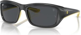 Ray-Ban Rb4405m Scuderia Ferrari Collection Sonnenbrillen Grau Auf Gelb Fassung Grau Glas 59-19