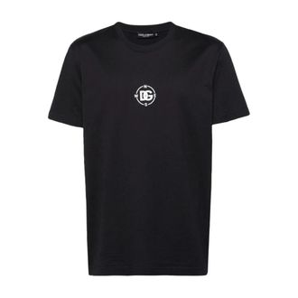Dolce & Gabbana Baumwoll-T-Shirt mit Marina-Print - - Tops - Herren - Blau - S