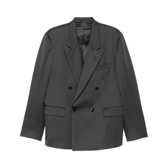 Lardini Homme, Vestes, Gris, Taille: M Blazer crois&eacute; &agrave; revers pointus