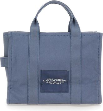 Marc Jacobs Womens The Tote Medium Bag Blue Cotton Handbags Hand