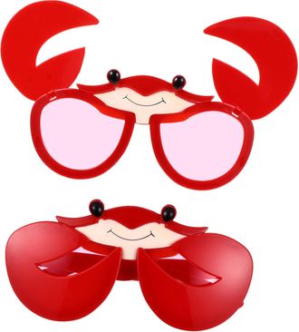 Pretyzoom 2St Krabbengläser Neuartige Partybrille Strandgeschenke Krabbenbrille Neuartige Sonnenbrille The Hallow halllowen Spielzeug der Hummer lustige Feierbr