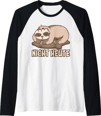 Jimbeels Nicht Heute Faultier Lustiger Spruch f&uuml;r M&auml;dchen & Jungs Raglan