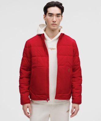 lululemon Veste Route Ready isol&eacute;e et l&eacute;g&egrave;re - Nouvel An Lunaire pour Hommes - Dark Rouge - Taille 2XL