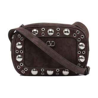 Valentino Garavani Braune Leder-Crossbody-Tasche Aw25 - - Bags - Herren - Braun - ONE SIZE