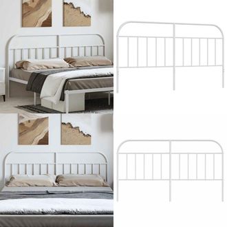 vidaXL Kopfteil Metall Wei&szlig; 180 cm - Bettenkopfteil - Metallbettkopf - Wei&szlig;er Kopfteil - Kopfteil F&uuml;r Doppelbett - Stabiler Kopfteil - Home & Living