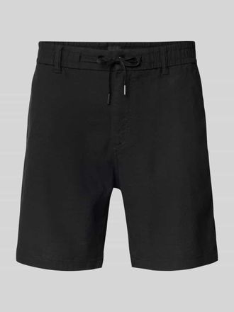 Boss Orange by Hugo Boss Tapered Fit Leinenshorts mit elastischem Bund