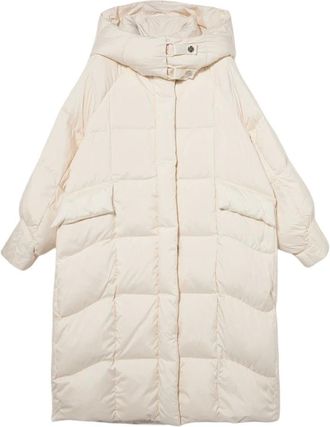 Oltre Femme, Manteaux, Blanc, Taille: 42 FR Long Down Jacket