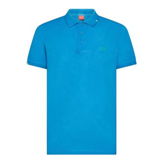Sun 68 Homme, Tops, Bleu, Taille: M Polo teint avec logo brod&eacute;