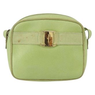 Ferragamo Pre-owned Leder-Umh&auml;ngetasche - - Pre-owned - Damen - Gr&uuml;n - ONE SIZE