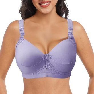Generic 2026 Soutiens-gorge pour femmes Soutien-gorge sans fil grande taille Sport Confort, violet, 68