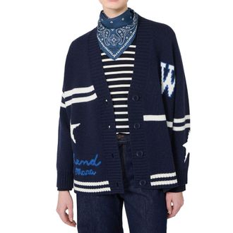 Max Mara Virgin Wool Cardigan - Navy