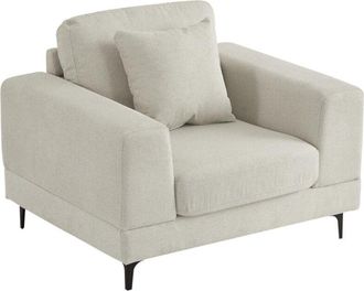 Vente-Unique Vente-unique - Fauteuil en tissu textur&eacute; beige jamolo