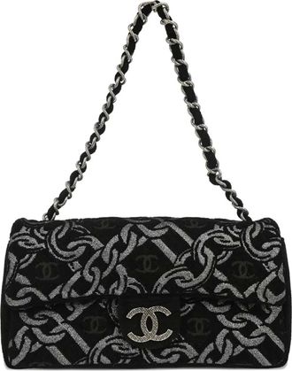 Chanel 2006 Tote Bag mit Ketten-Print - Schwarz