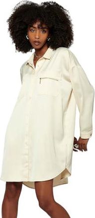 Kaporal Robe chemise satinée écru femme - Siren - L - Beige
