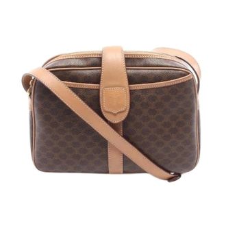 Celine Pre-owned Sac bandouli&egrave;re Macadam en toile enduite - Femme - Pre-owned - Brun - Taille: ONE Size