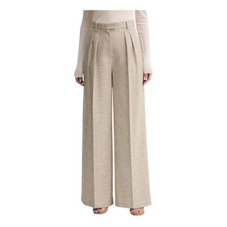 Simona Corsellini Weite Hose mit Bundfalten - - Trousers - Damen - Beige - XL
