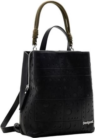 Desigual Accessoires Sac &agrave; Dos en polyur&eacute;thane Taille M, Accessories PU Backpack Medium Femmes, Noir, Unique