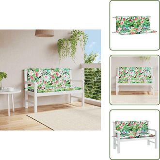 vidaXL Coussins de banc de jardin lot de 2 multicolore 120x50x7 cm - Coussin De Banc - Coussin Dext&eacute;rieur - Coussin D&eacute;coratif - Coussin Jardin - Housse De