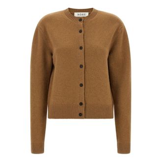 R&oacute;he Kaschmir-Mischung Rundhals Cardigan - - Knitwear - Damen - Braun - M