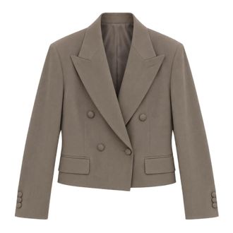 Mars&eacute;m Strukturierter kurzer Blazer - - Jackets - Damen - Braun - M