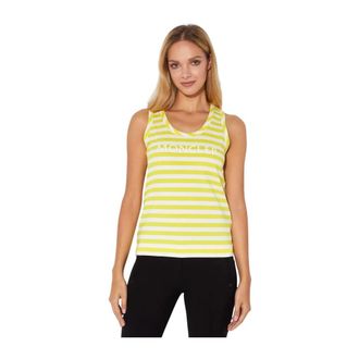 Moncler Gestreiftes &auml;rmelloses Top - - Tops - Damen - Gelb - XS