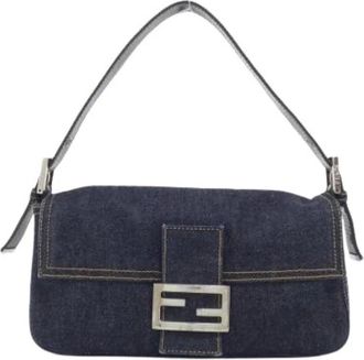Fendi Sac Bandouli&egrave;re Baguette Pre-owned - Femme - Pre-owned - Bleu - Taille: ONE Size