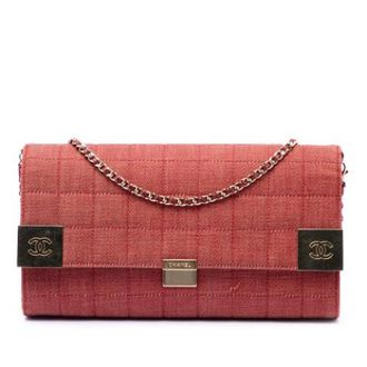 Chanel Pre-owned Square Quilted Denim Shoulder Bag - - Pre-owned - Damen - Rot - ONE SIZE