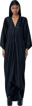 Rick Owens Femme, Robes, Noir, Taille: 38 FR Silk Draped Maxi Dress