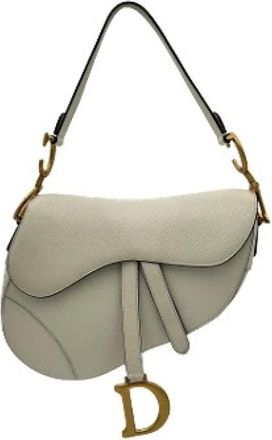 Dior Sac bandouli&egrave;re en cuir pr&eacute;-poss&eacute;d&eacute; - Femme - Pre-owned - Blanc - Taille: ONE Size