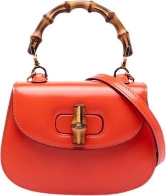 Gucci Pre-owned Sac Bamboo - Femme - Pre-owned - Orange - Taille: ONE Size